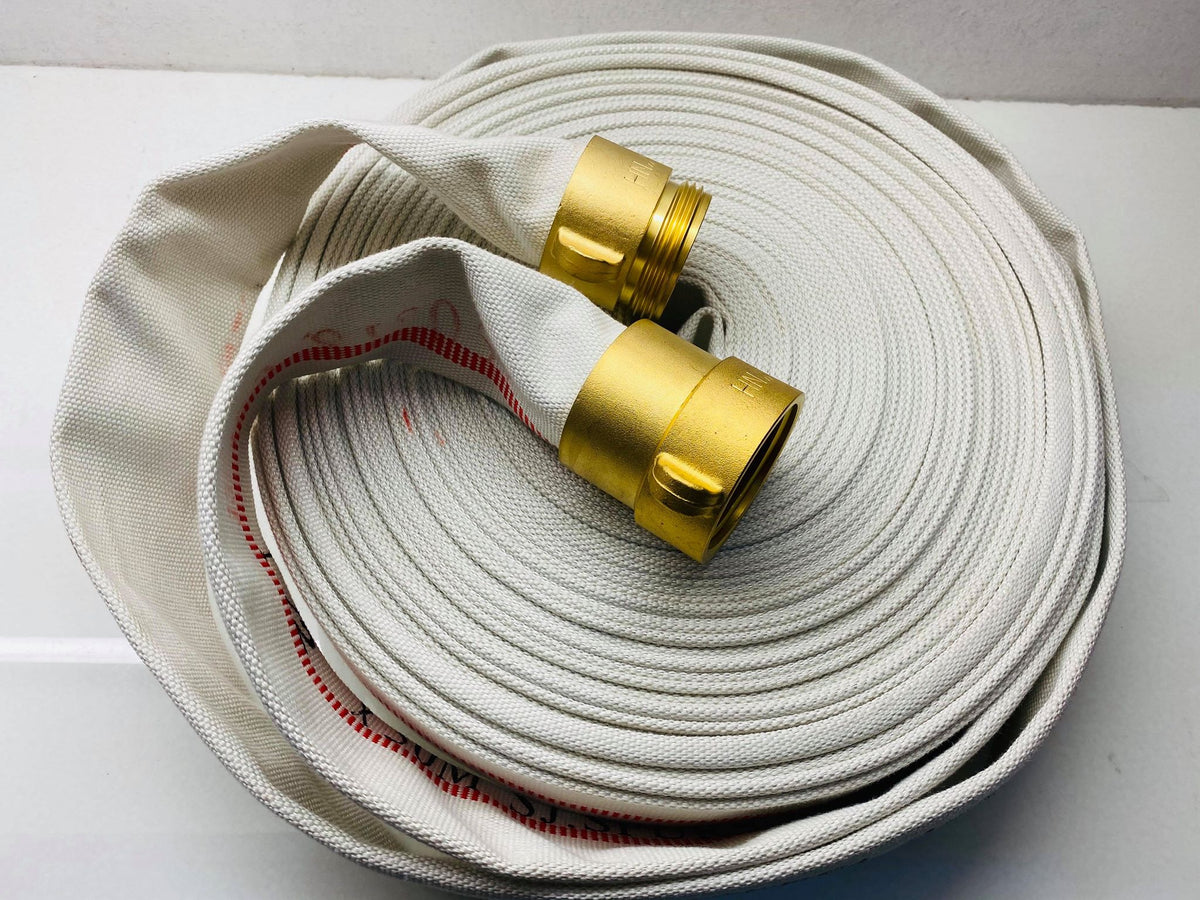 FIRE HOSE 1 1/2 X 100FT SINGLE JACKET BRASS COUPLING – TRI BLESSING ...
